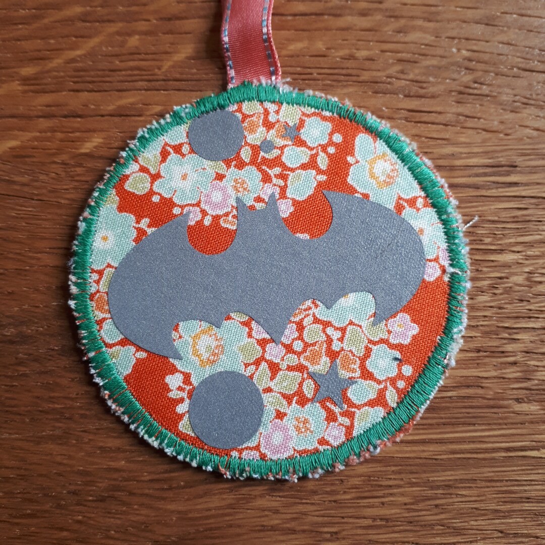 Bat Safety Reflector Retro-reflector Up-cycled Fabric and - Etsy