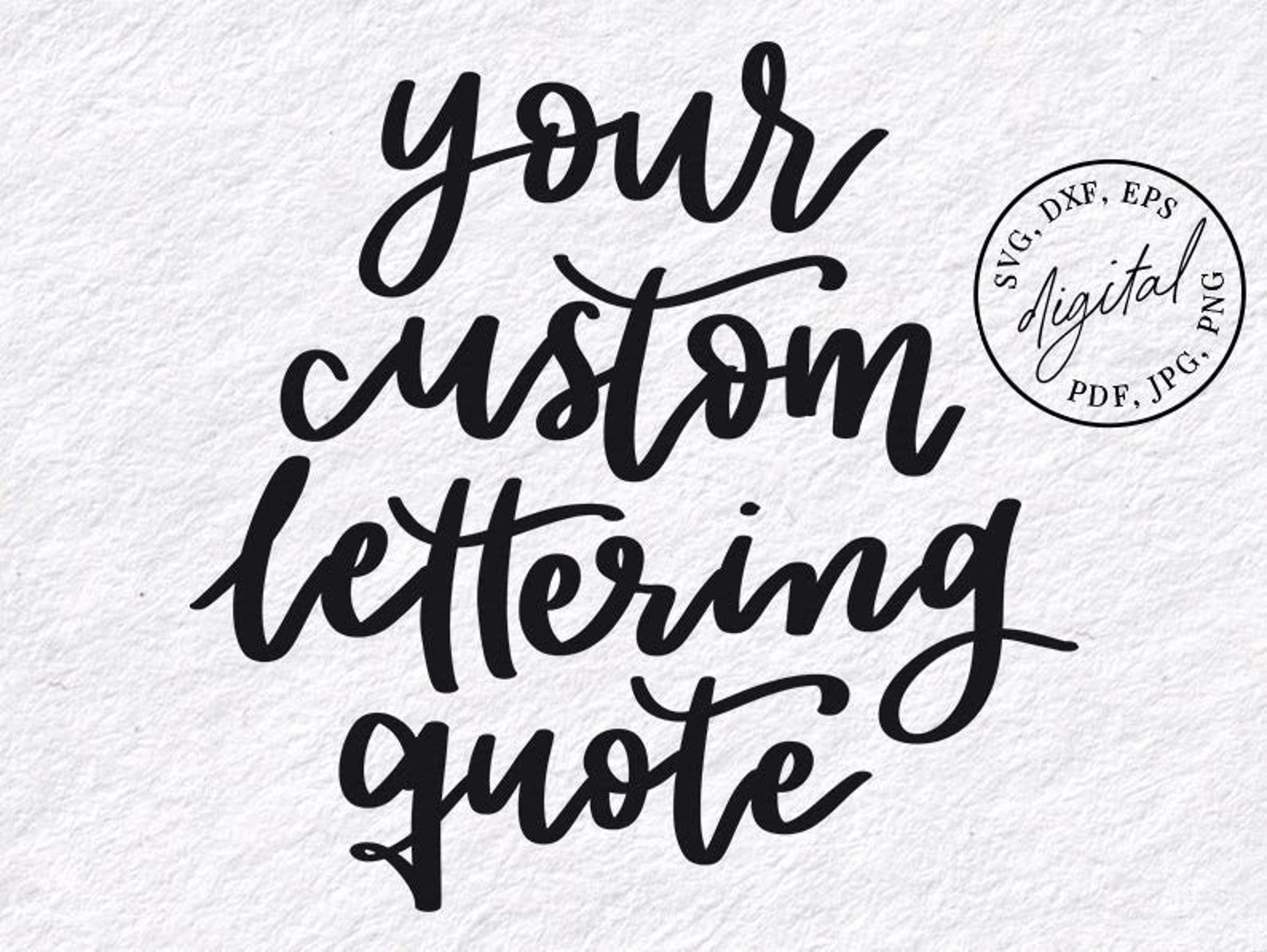 Choose Your Text: Custom Lettering SVG! Commercial Use Included - Etsy ...