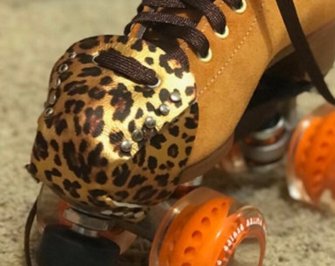 Metallic Leopard Suede Roller Skate Toe Caps / Toe Guards (pair) by ...