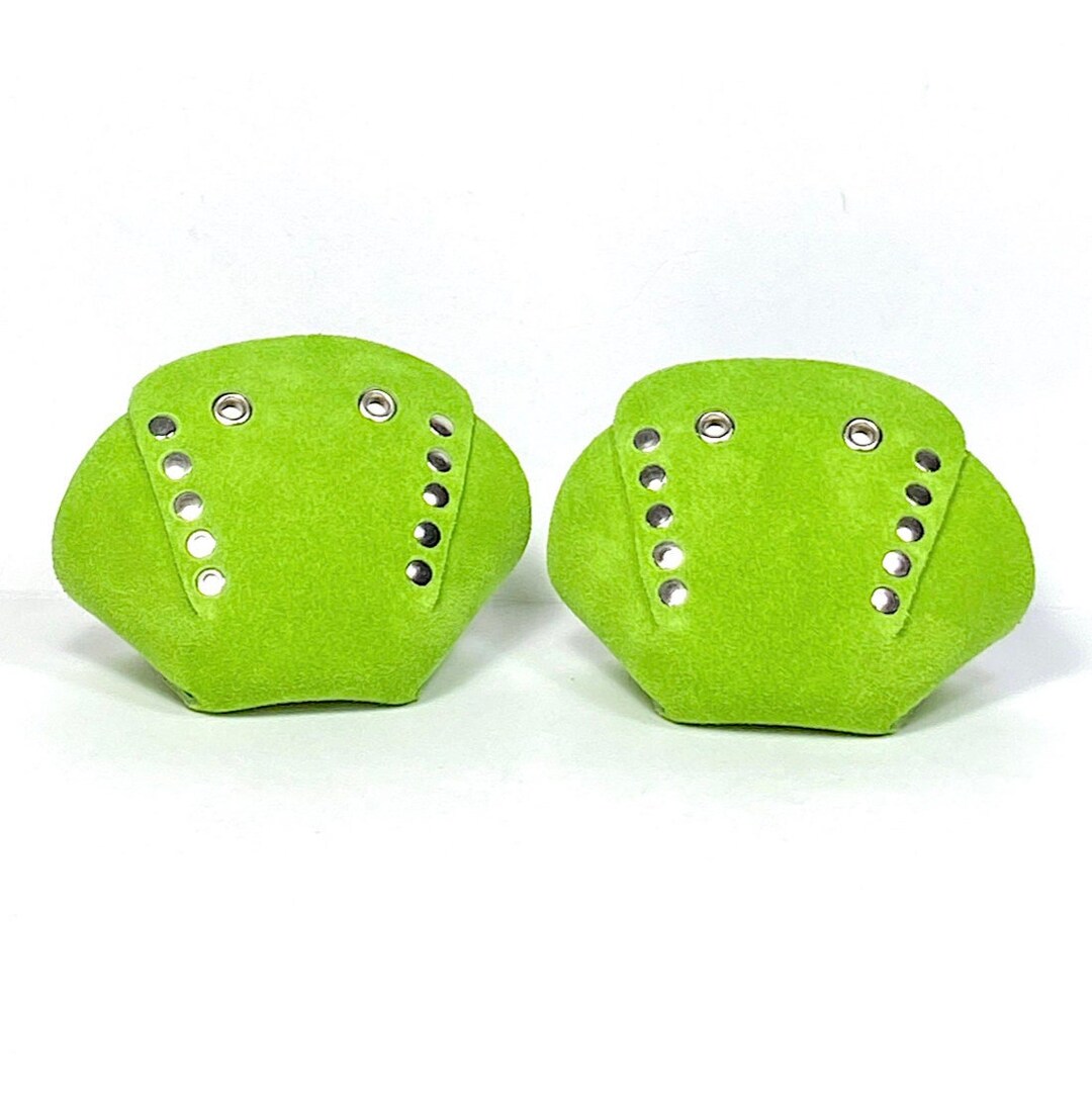 Lime Green Suede Toe Caps for Roller Skates / Toe Guards (pair) by ...