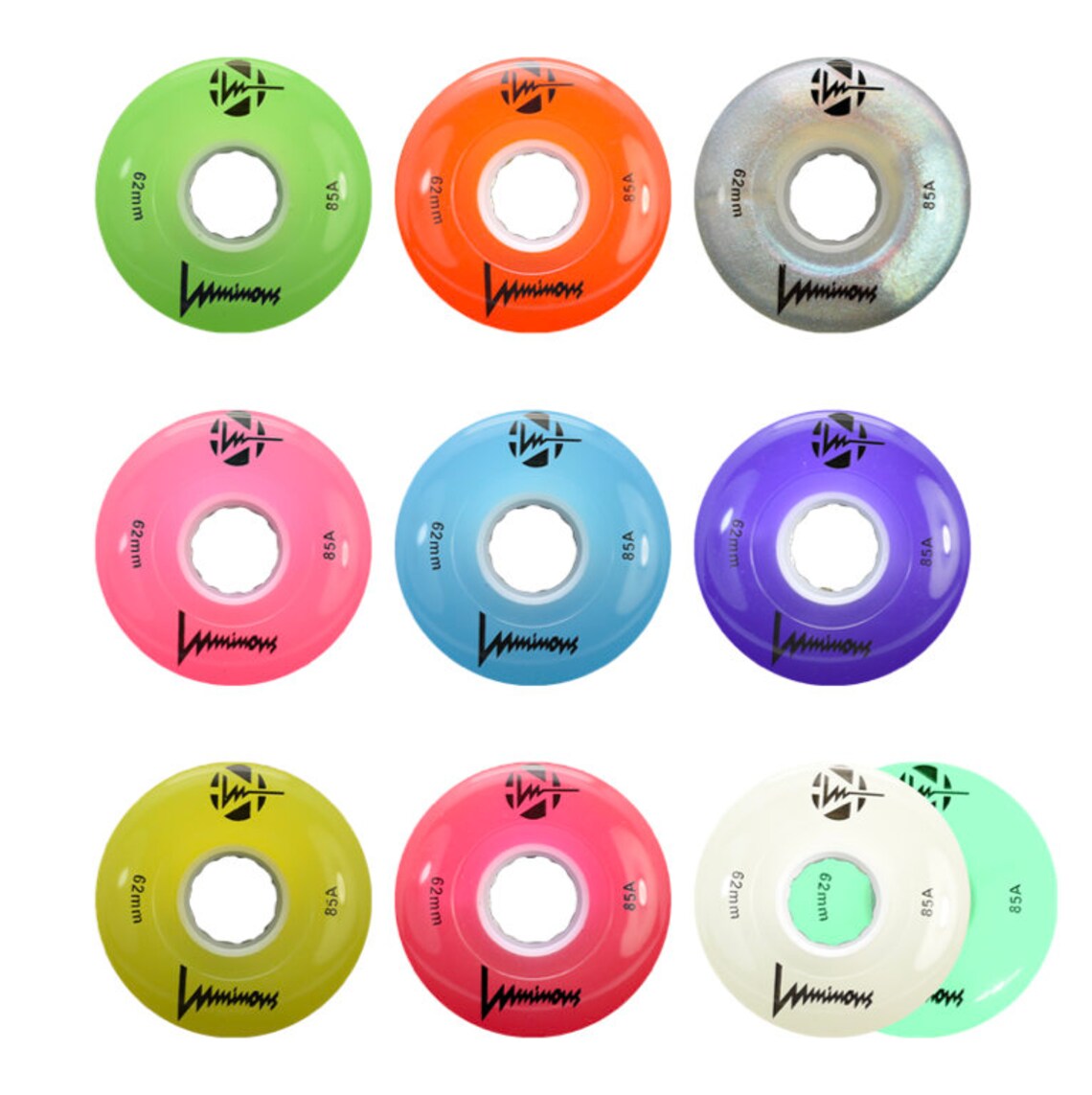 BLUE GLOW Luminous LED Quad Light Up Skate Wheels Set of 4 | Etsy