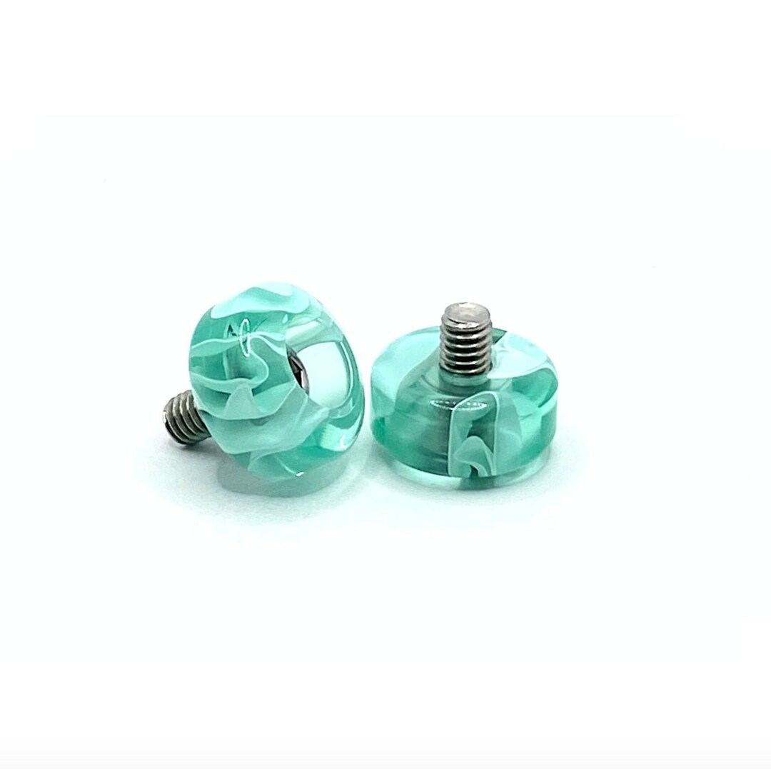 Bolt-on Aqua Swirl Roller Skate Toe Plugs · Jam Plugs · Dance Plugs - Etsy