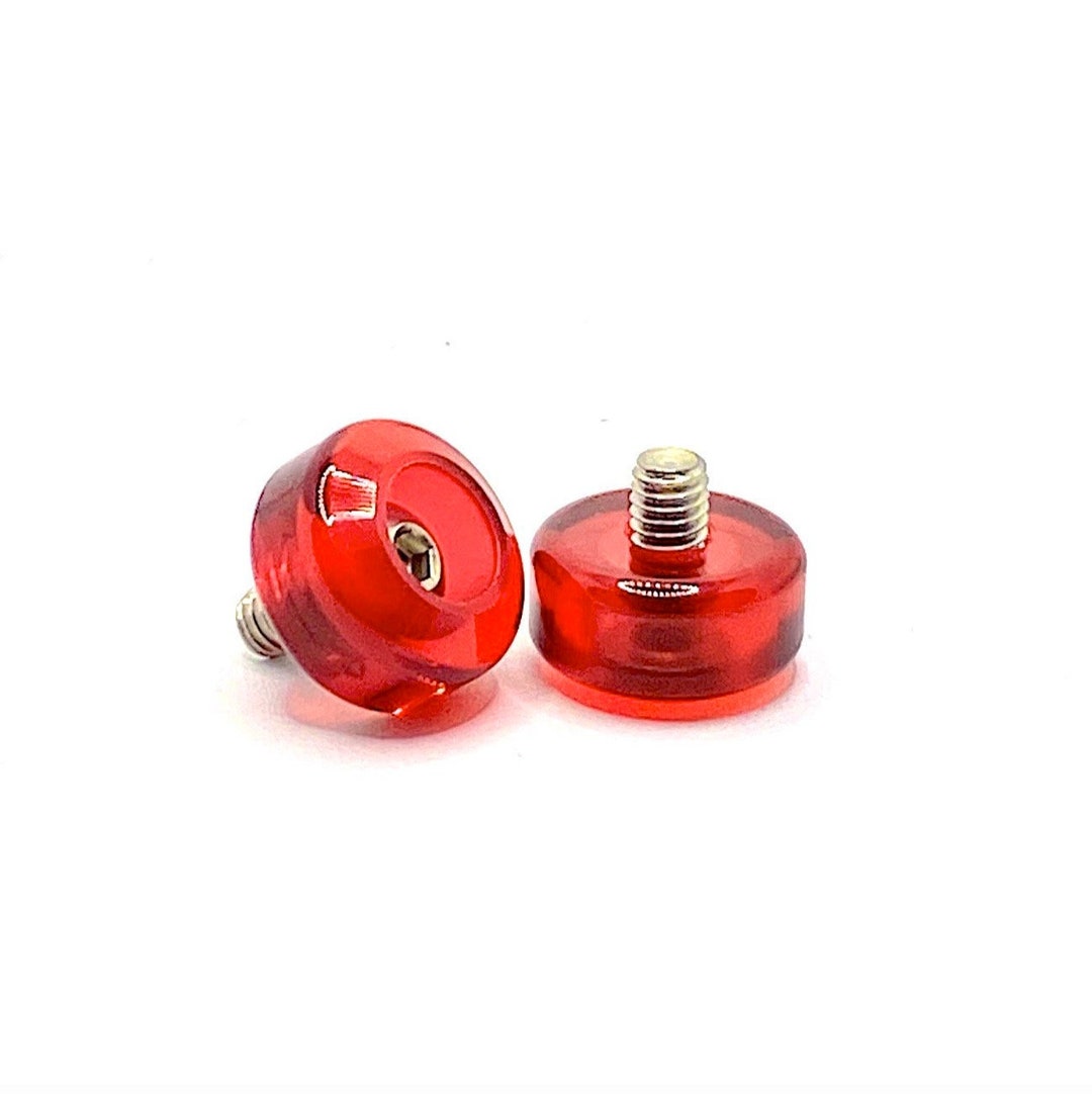 Bolt-on Red Gemstone Roller Skate Toe Plugs · Jam Plugs · Dance Plugs ...