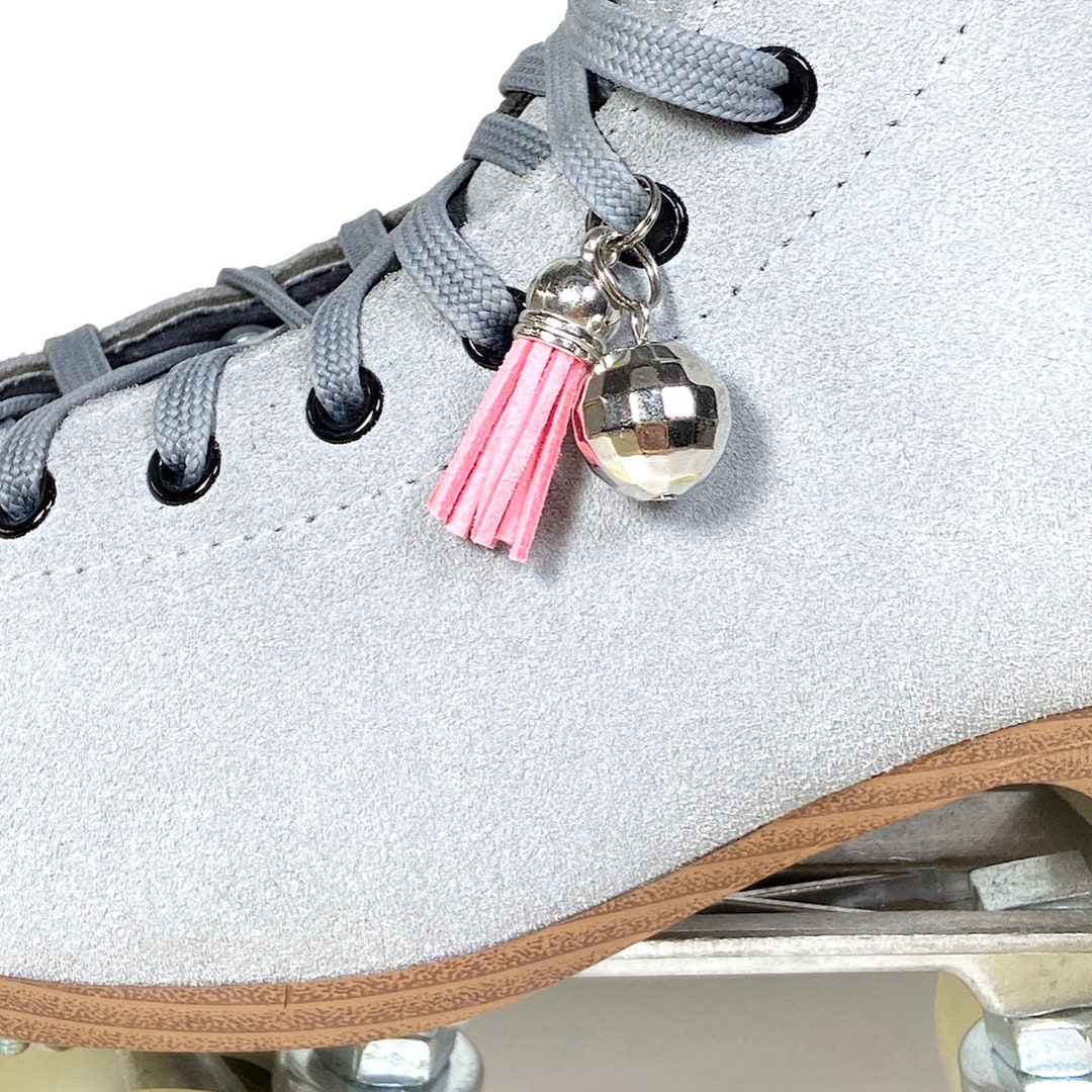 Disco Ball + Tassel Shoelace Charm Roller Skate Accessory, Pink - Etsy