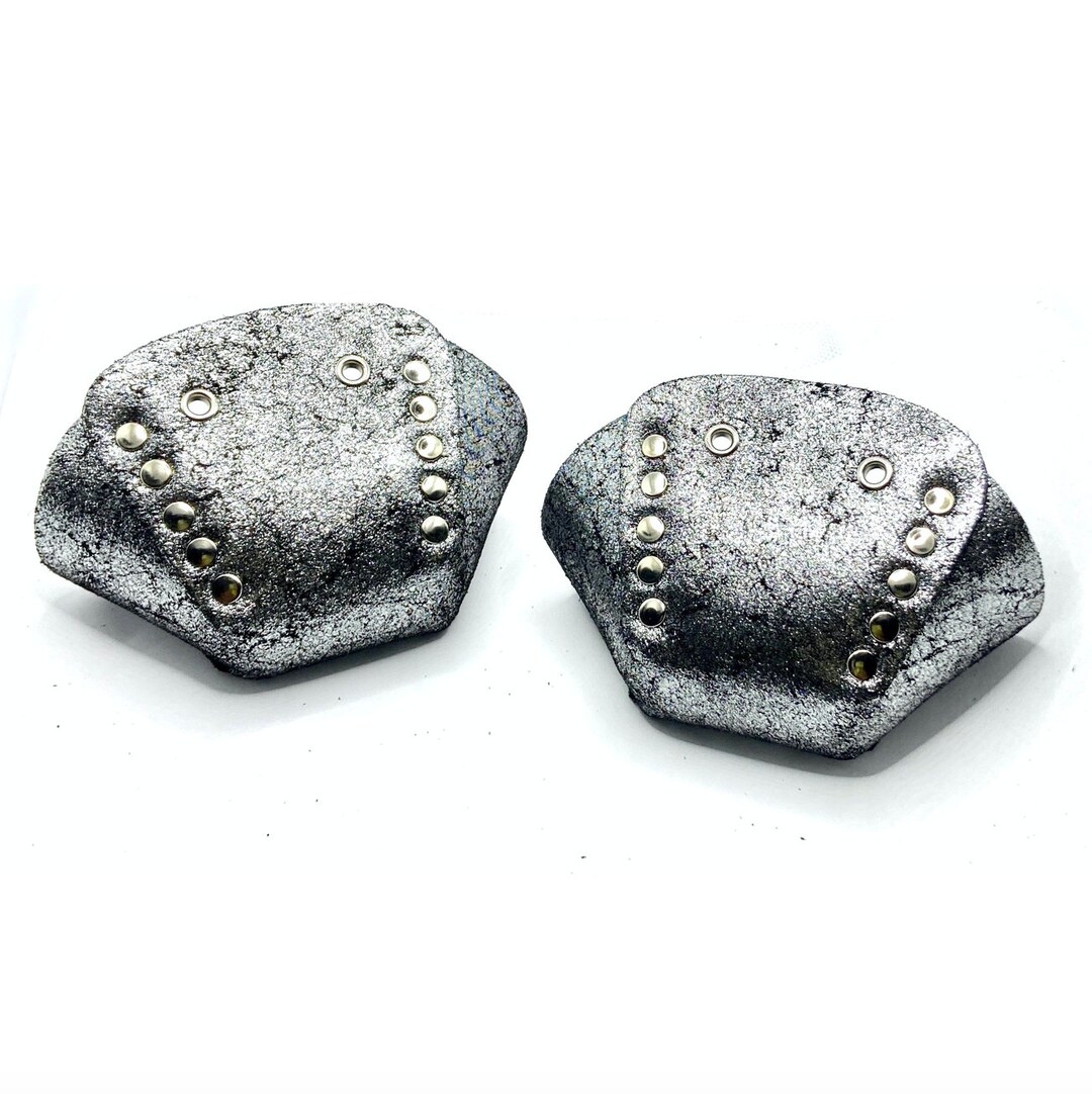 Silver Glitter Suede Roller Skate Toe Caps / Toe Guards (pair) by ...