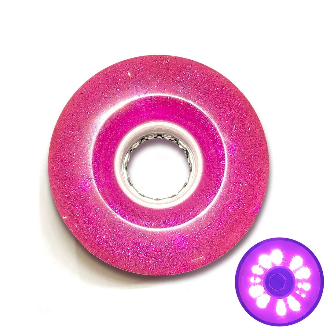 PINK GLITTER Light up Roller Skate Wheels, Set of 4 - Etsy