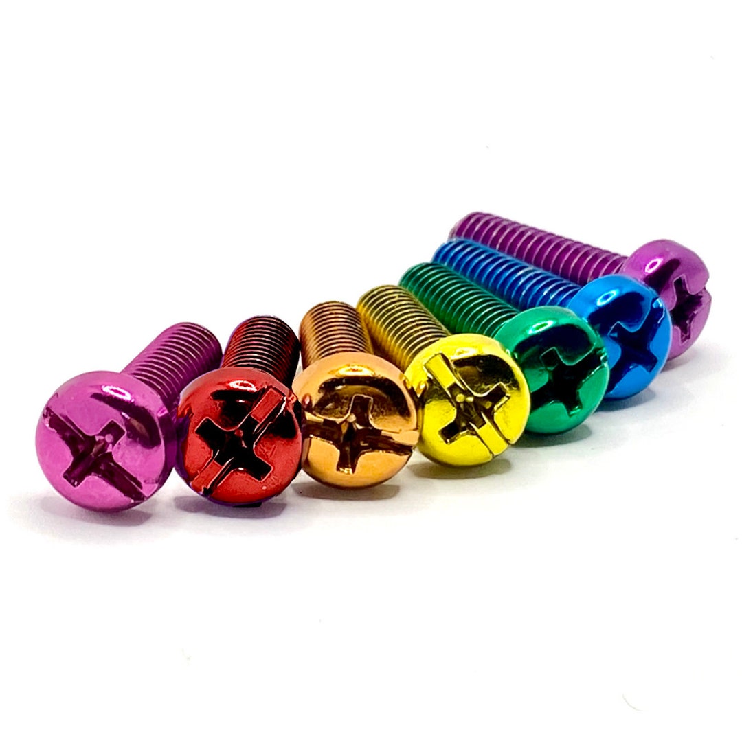 Mix & Match: Any 2 Colors, Metallic Toe Stop Bolts / Screws for Bolt-on ...