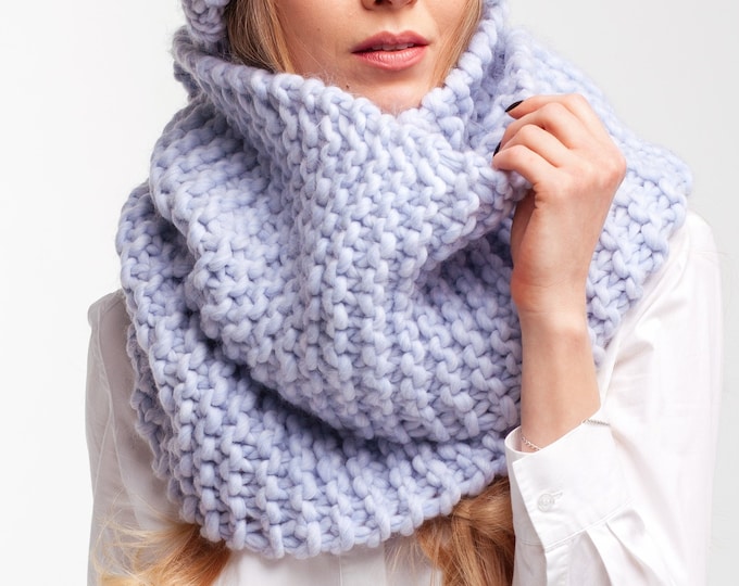 Chunky Wool Infinity Scarf Handmade Big Infinity Scarf - Etsy