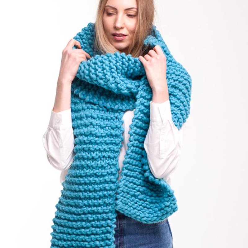 Hand Knit Scarf - Etsy