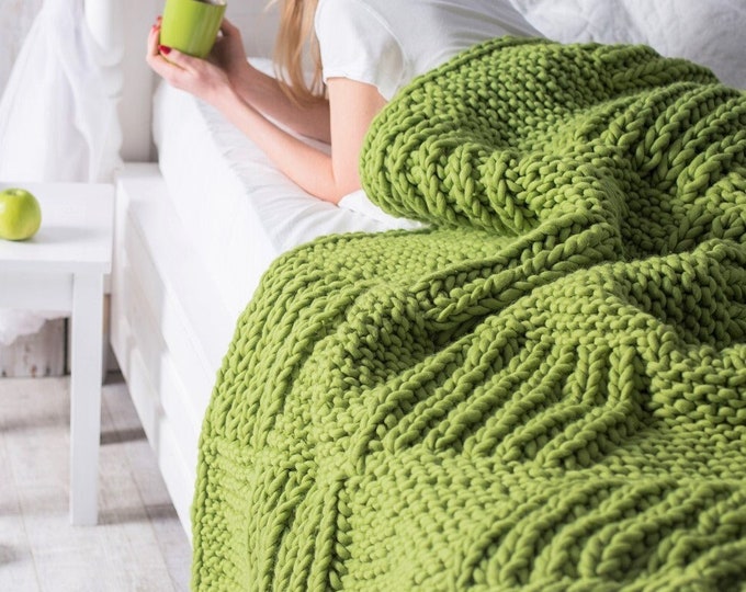 Knit blanket ideas - Etsy
