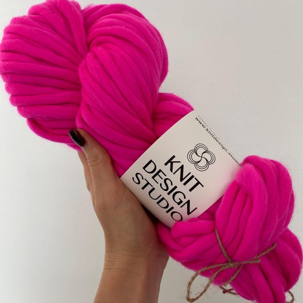 Hot Pink Yarn - Etsy