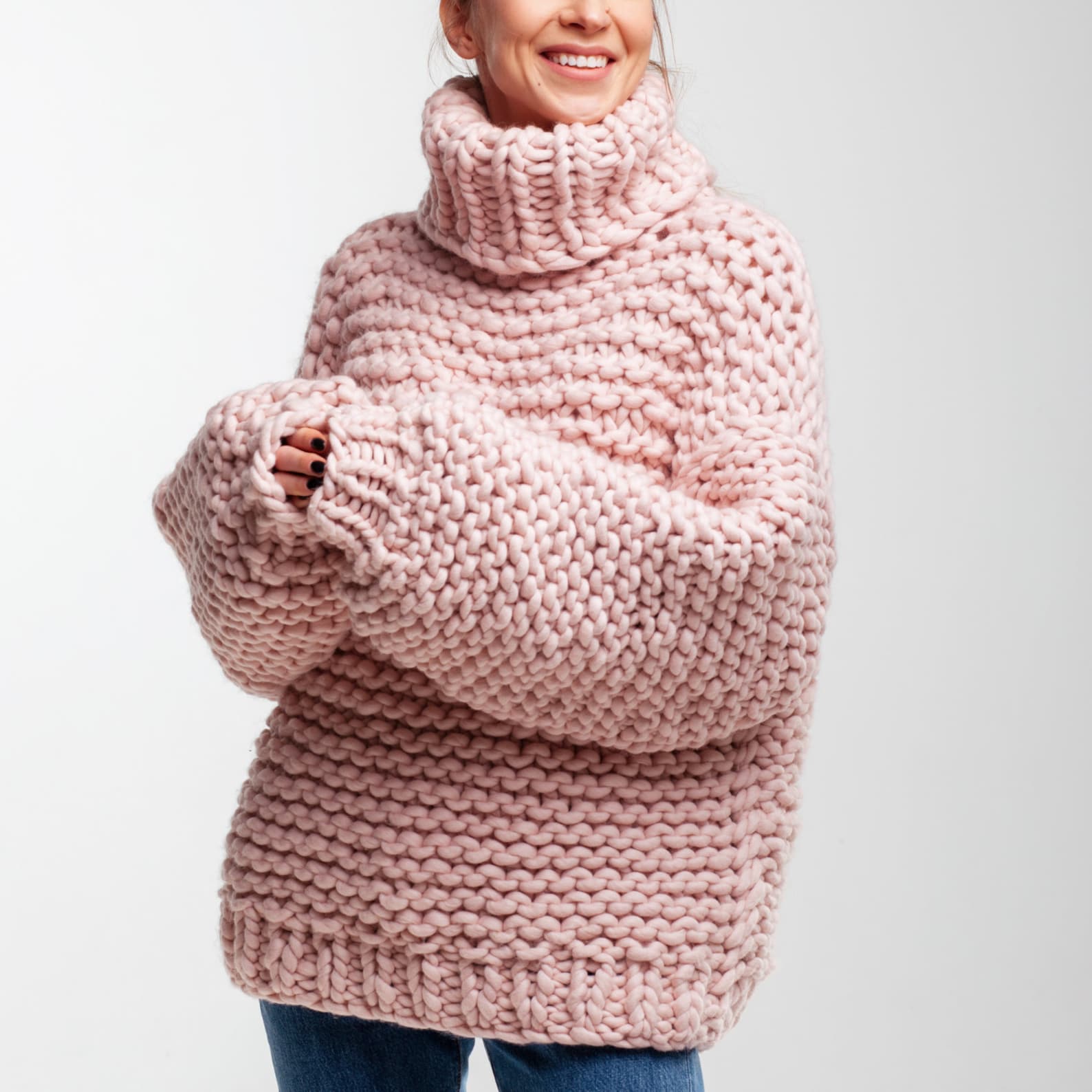 Chunky Sweater Turtle Neck Sweater Baggy Sweater Chunky | Etsy