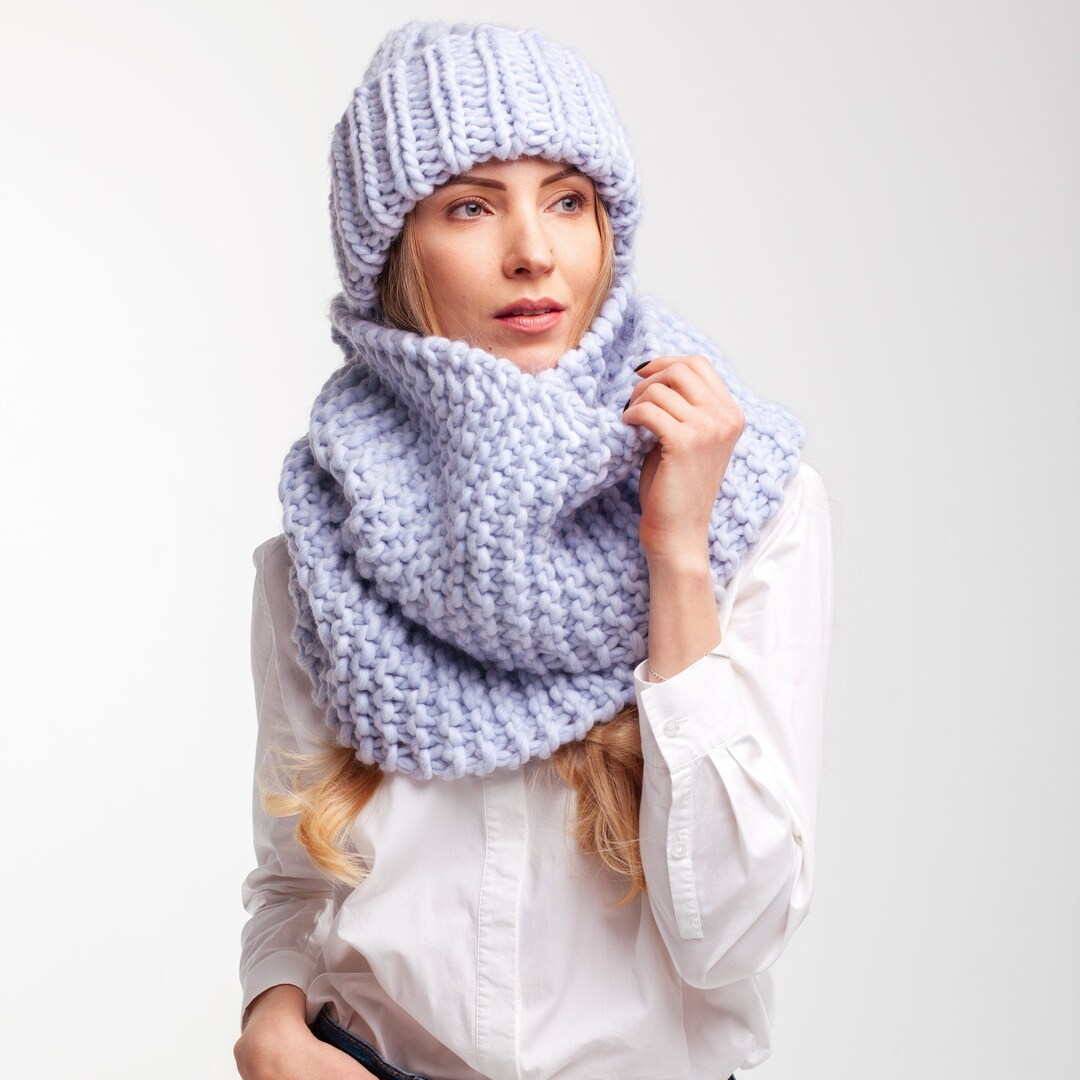 Chunky Wool Infinity Scarf Handmade Big Infinity Scarf - Etsy