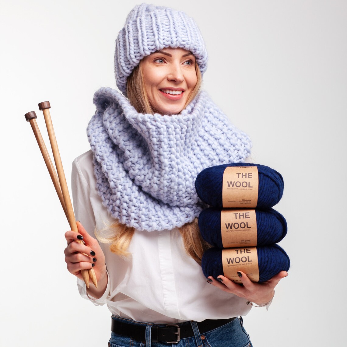 Chunky Wool Infinity Scarf Handmade Big Infinity Scarf - Etsy