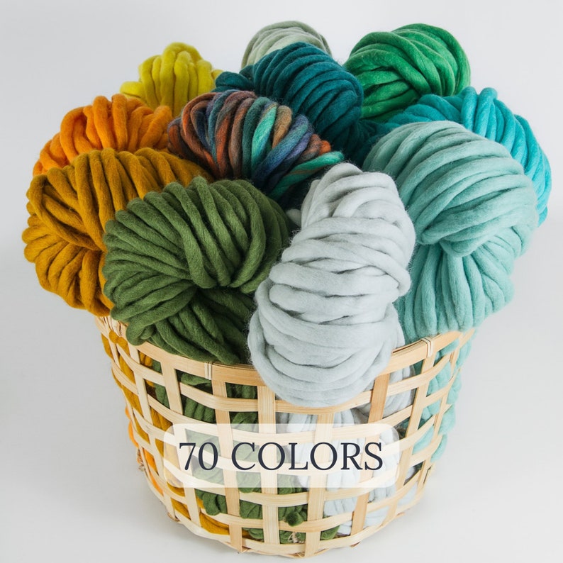 10-pack Chunky Yarn 2 Kg - Thick Merino Wool Blanket Yarn Bundle - Etsy