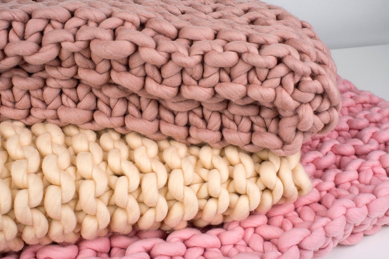 Chunky Yarn in Dusty Pink Chunky Blanket Yarn Hand Spun - Etsy