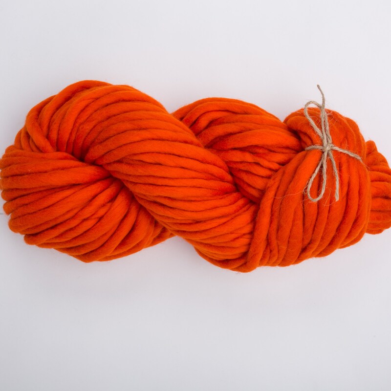 Bright Orange Yarn - Etsy