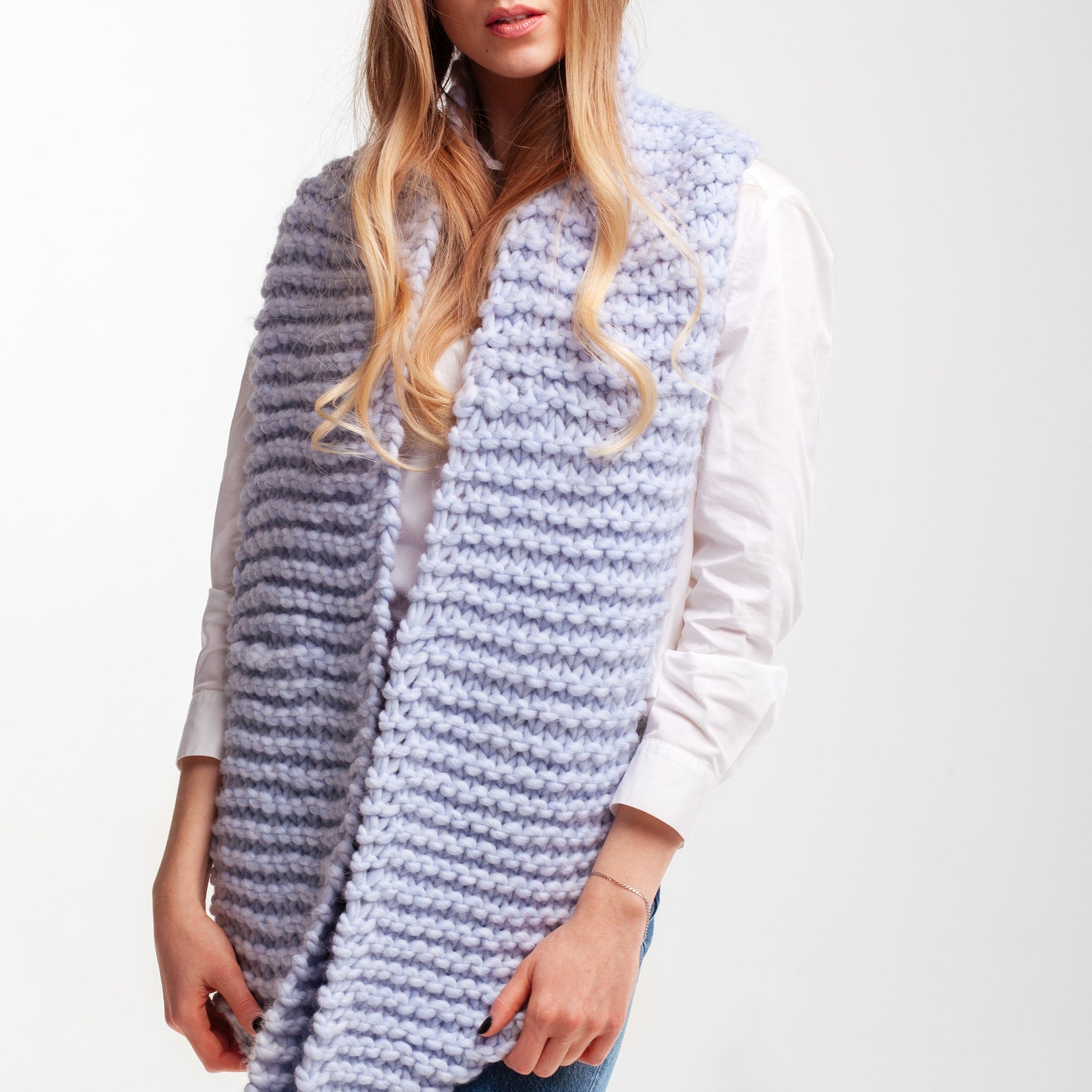 Chunky Wool Infinity Scarf Handmade Big Infinity Scarf - Etsy