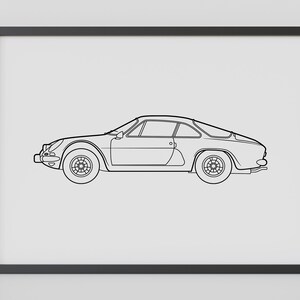 Alpine A110 Original Svg Png Eps Instant Download Vector Graphic Line ...