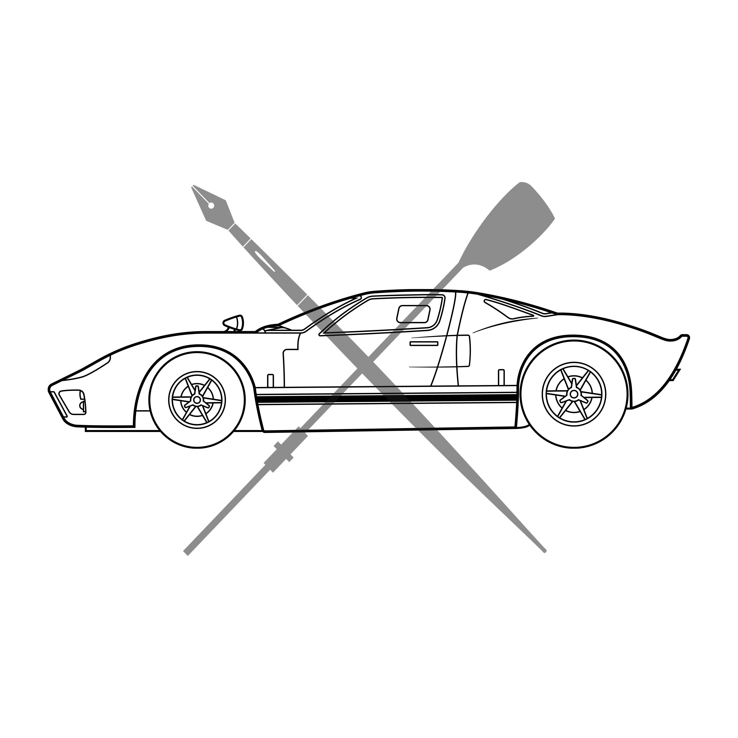 Ford GT40 Svg Png Eps Instant Download Vector Graphic Line Art ...