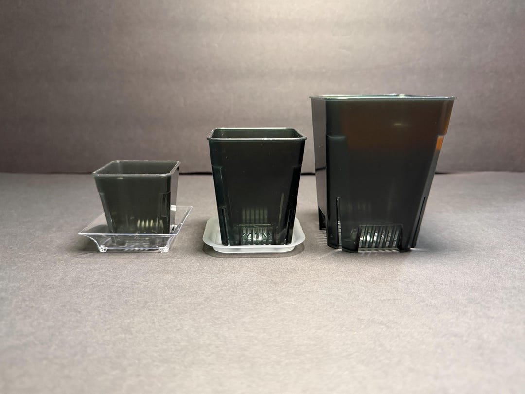 Black Clear Tall Planter Pots — Small, Medium, and Large | Tall See ...
