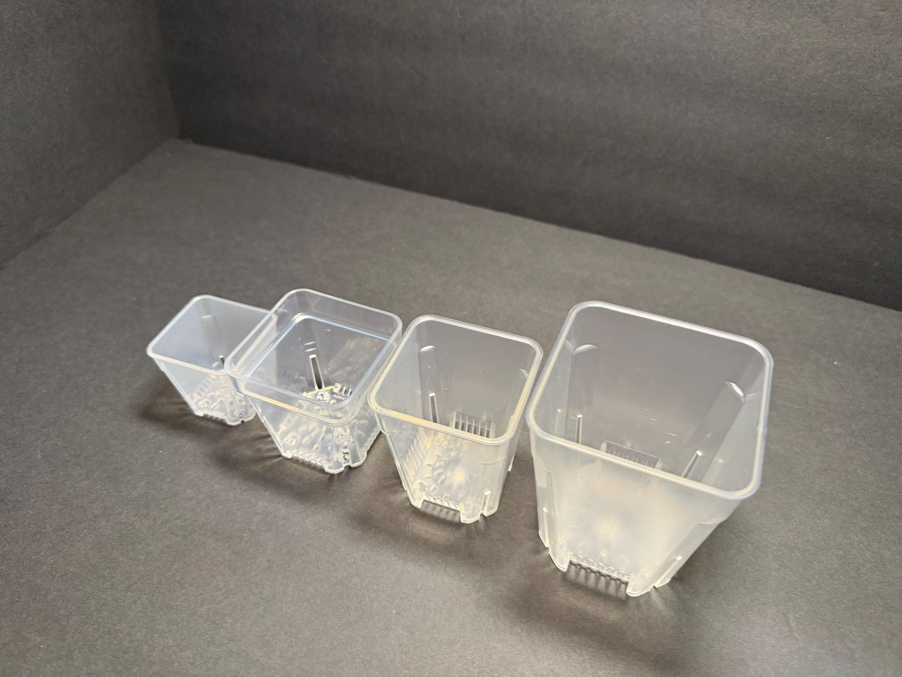 Small Clear Square Nursery and Seedling Pot Container Study Clear ...