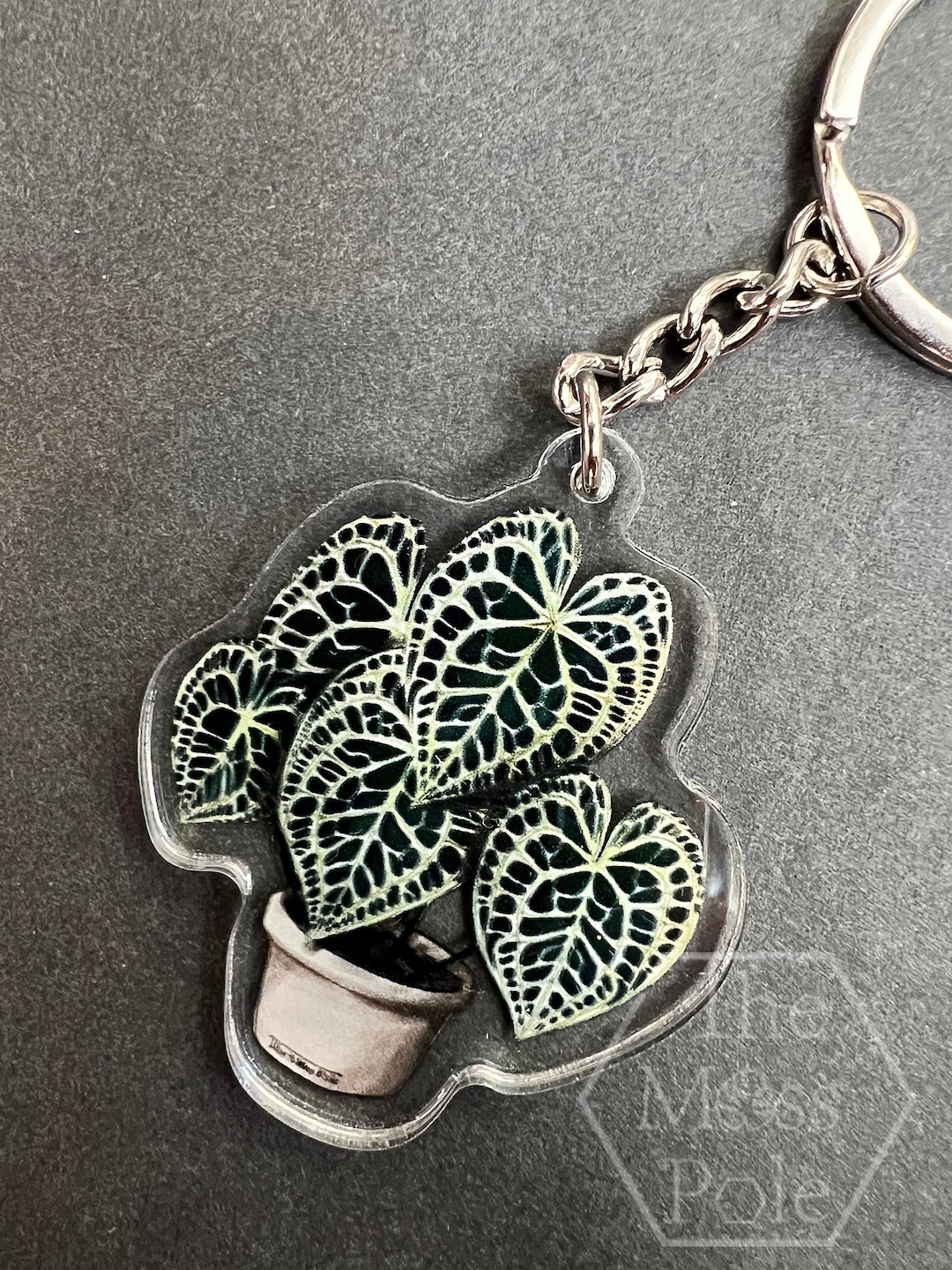 Anthurium Clarinervium Keychain | Plant Gifts House Plant Lover Gift ...
