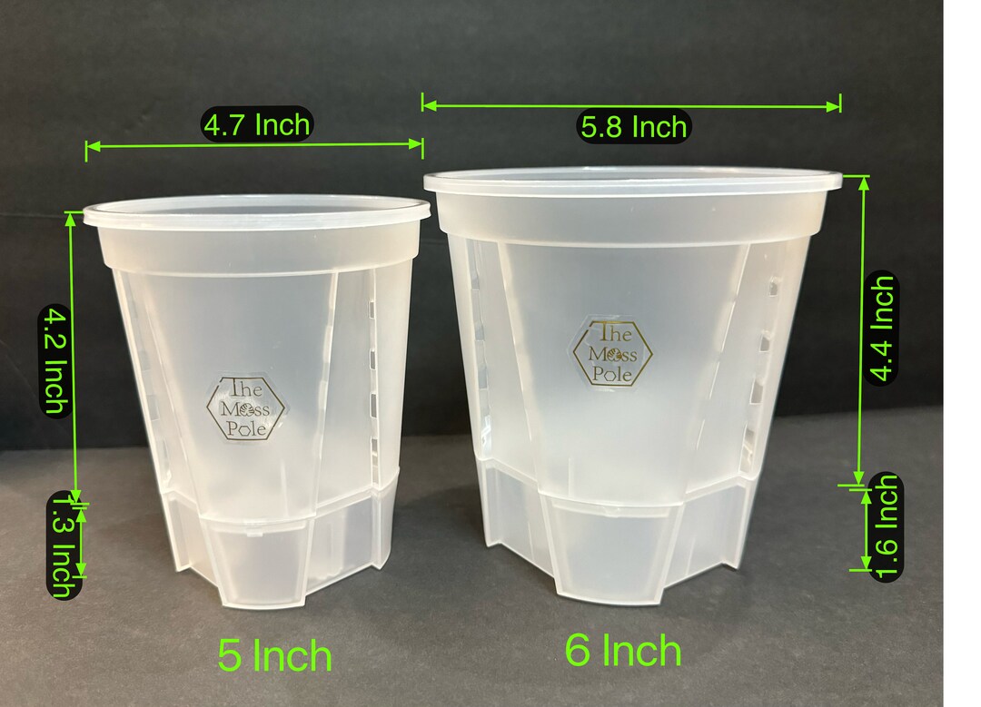 4 - 8 Inch High Quality Frost Clear Transparent Self Watering Plant ...