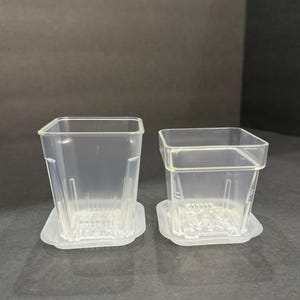 Small Clear Square Nursery and Seedling Pot Container Study Clear ...