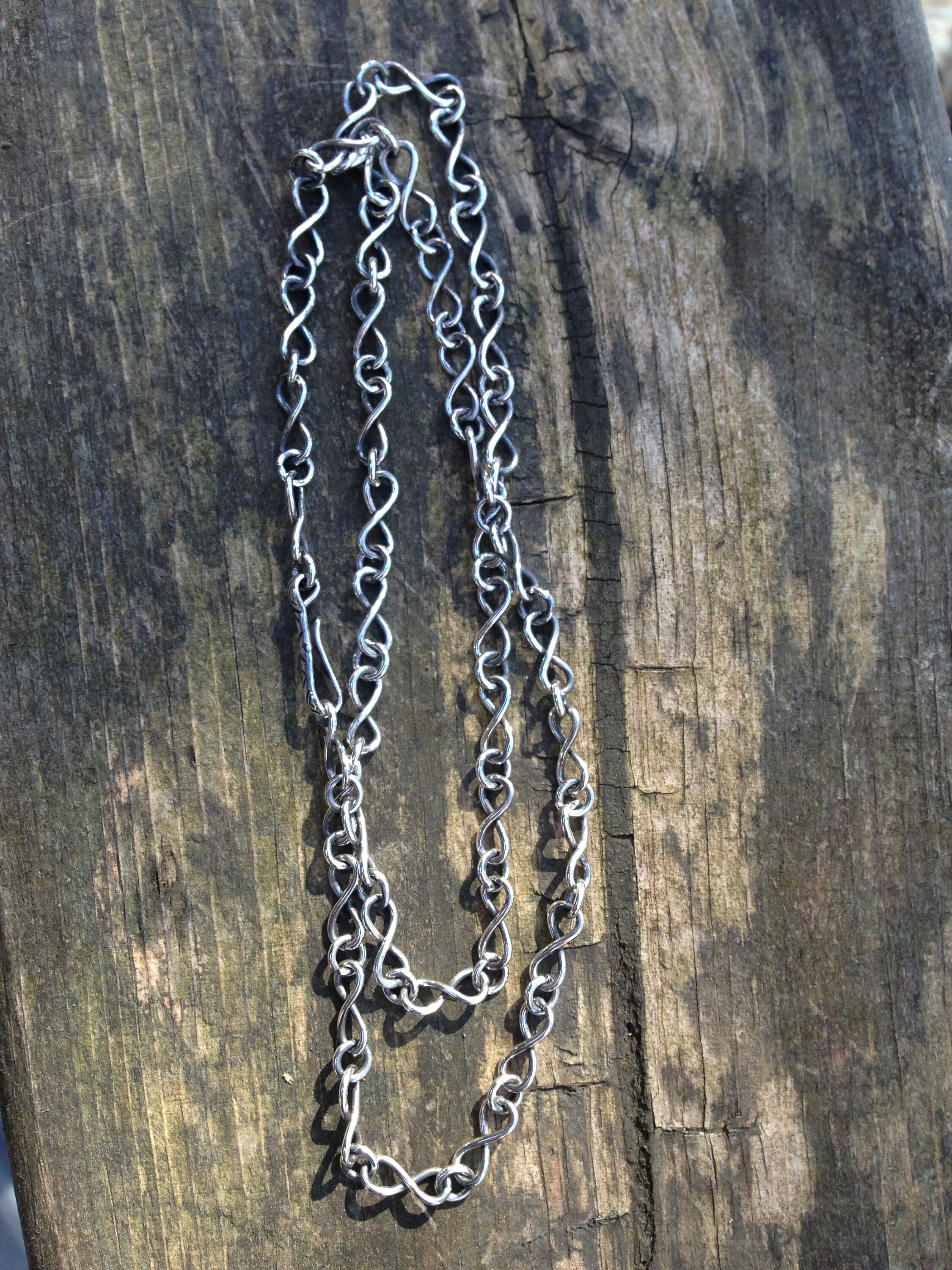 Handmade Sterling Silver Figure Eight Link Chain | Etsy