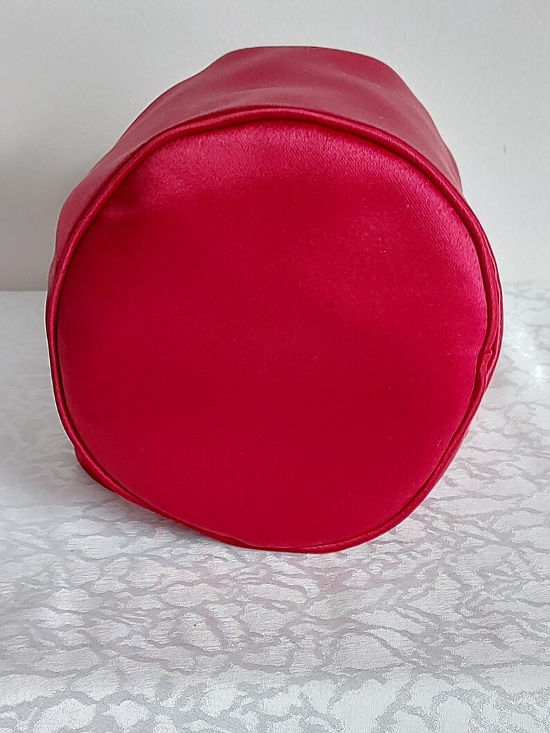 Ruby Red Satin Dolly Bag. Handmade Ribbon Drawstring. Evening, Bridal ...