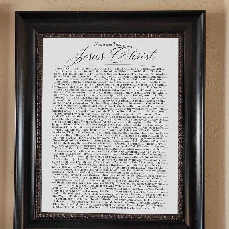 Names of Jesus Poster - Etsy