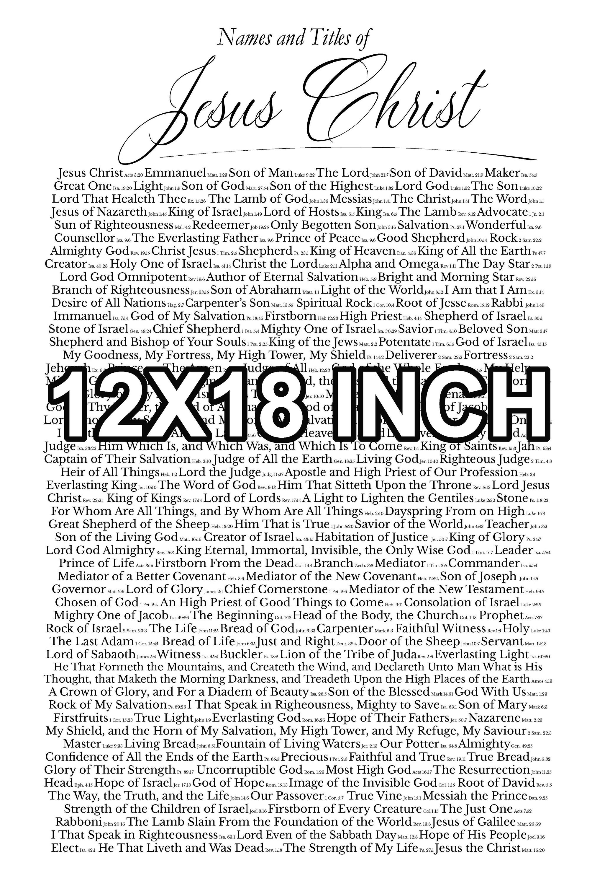 Bible Names and Titles of Jesus Christ | Over 200 Names and Titles From ...