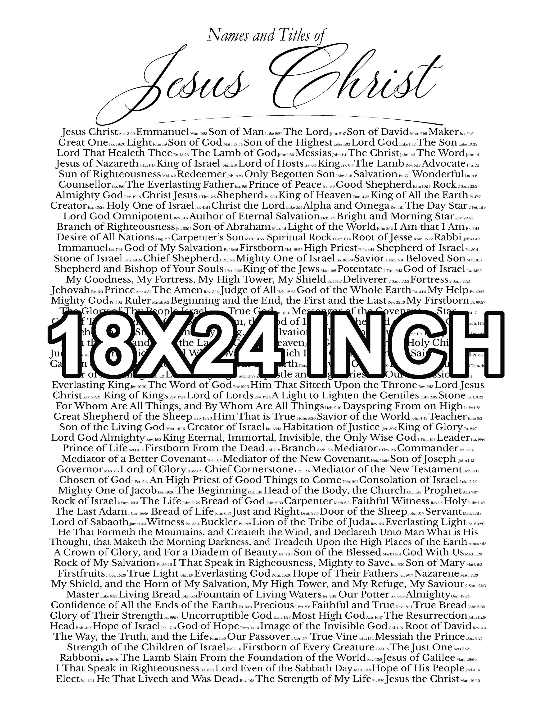 Bible Names and Titles of Jesus Christ | Over 200 Names and Titles From ...