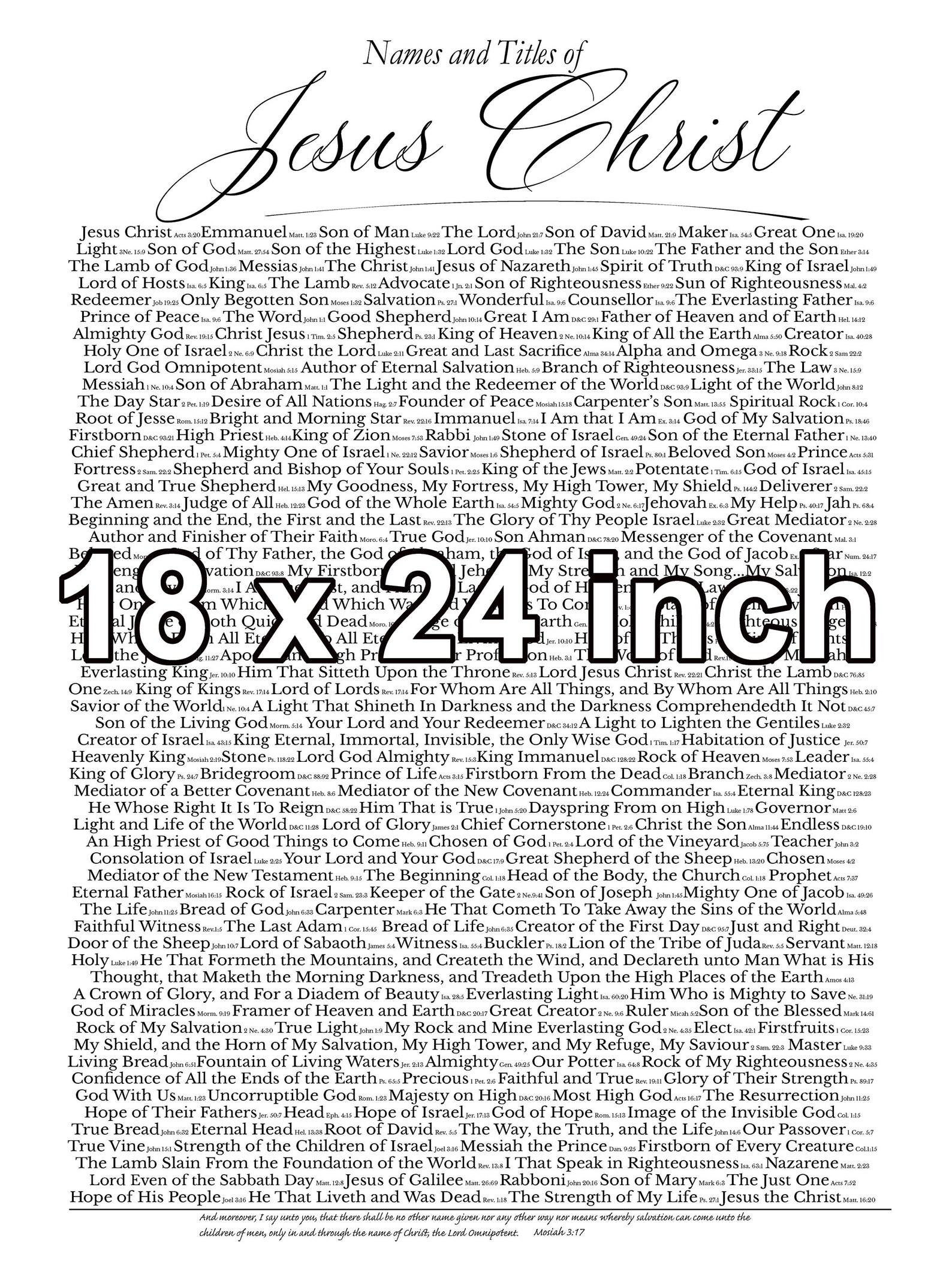 Names and Titles of Jesus Christ | Over 250 Names and Titles | Instant ...