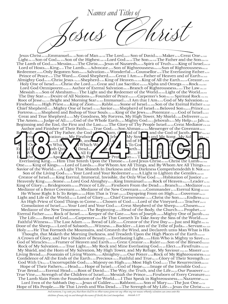 Names and Titles of Jesus Christ | Over 250 Names and Titles | Instant ...