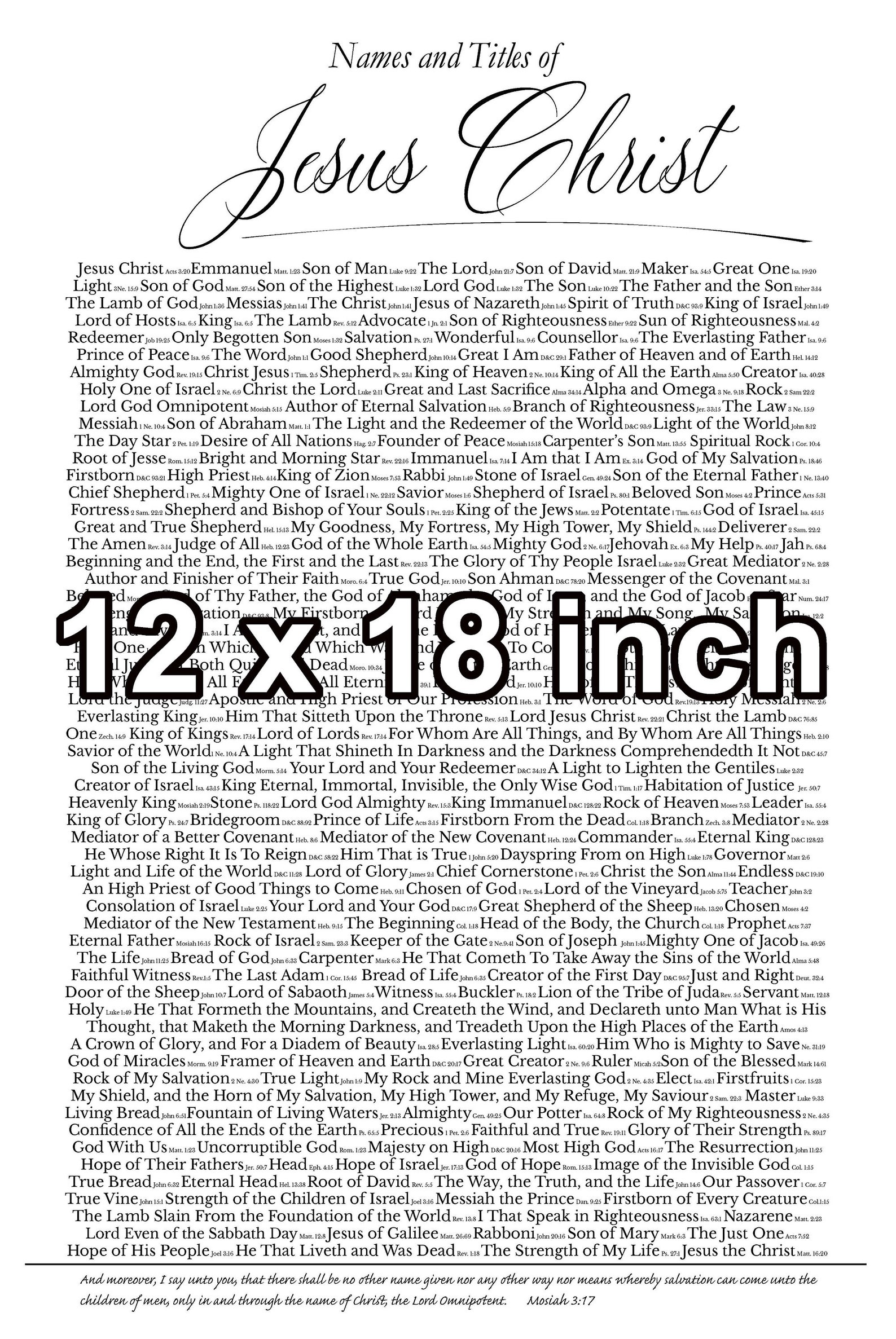 Names and Titles of Jesus Christ | Over 250 Names and Titles | Instant ...