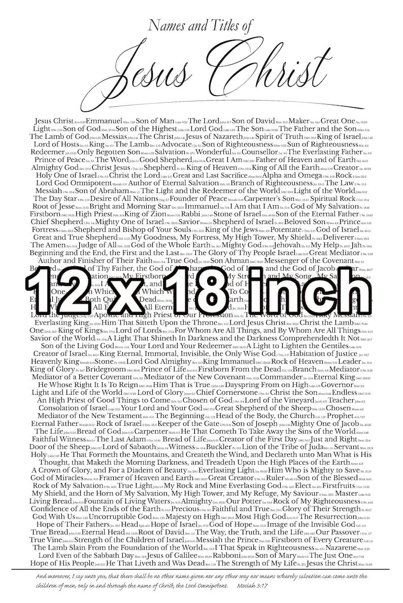 Names and Titles of Jesus Christ | Over 250 Names and Titles | Instant ...
