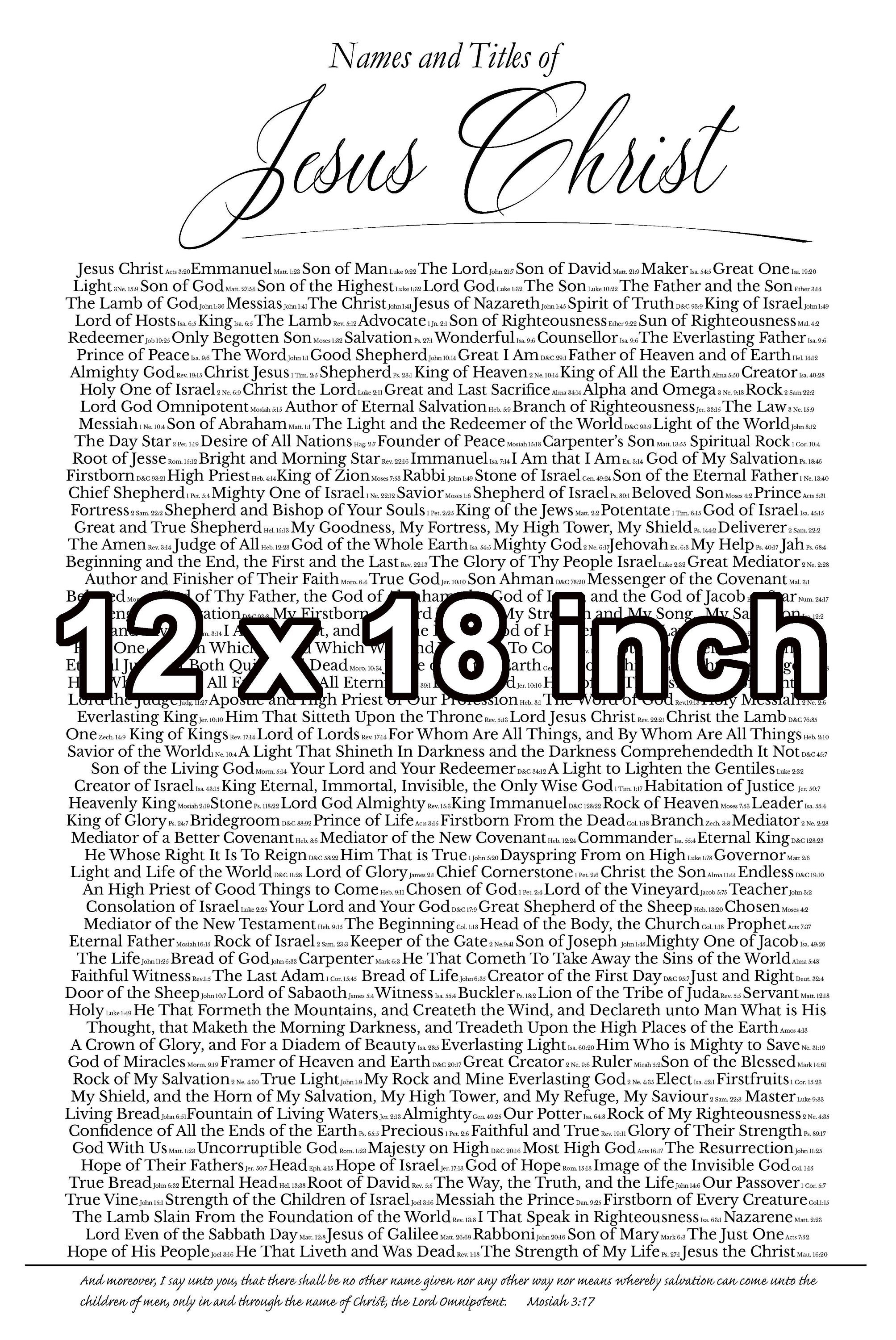 Names and Titles of Jesus Christ | Over 250 Names and Titles | Instant ...