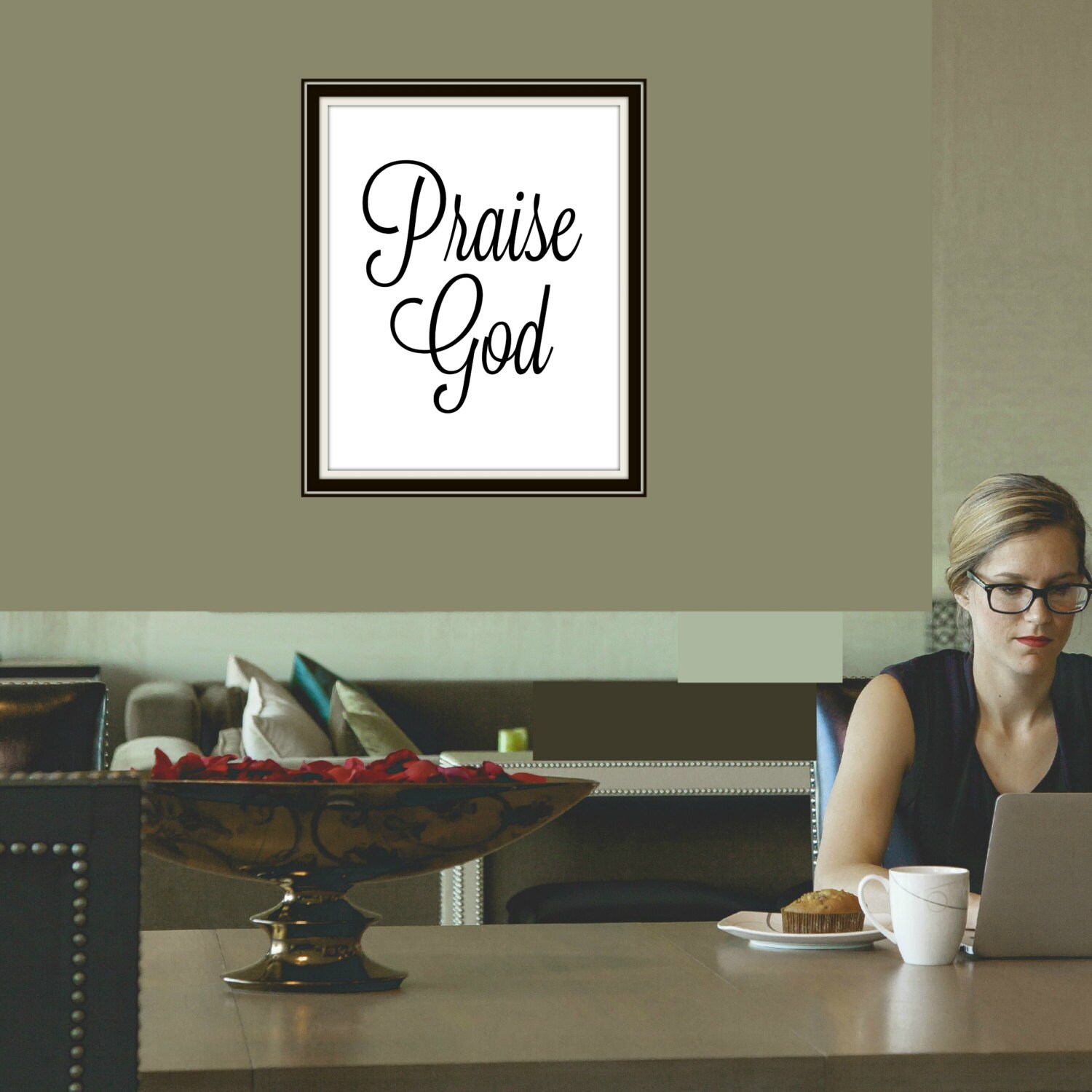 Praise God Bible Verse8x10 Typography Wall Art Printable - Etsy