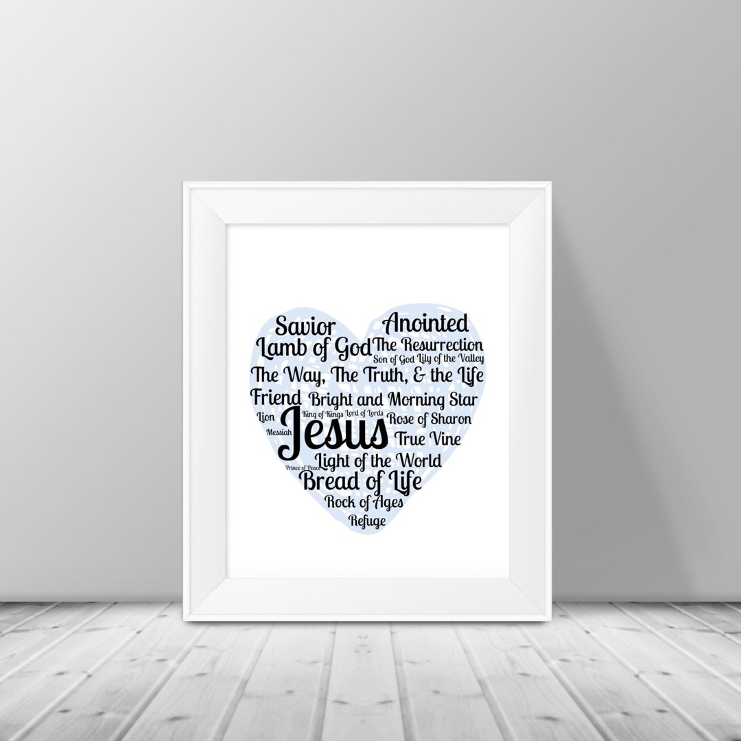 Jesus Typography, Scripture Print Digital File, Instant Download ...