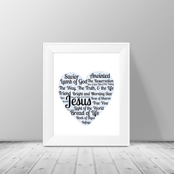 Jesus Typography Scripture Print Digital File Instant | Etsy