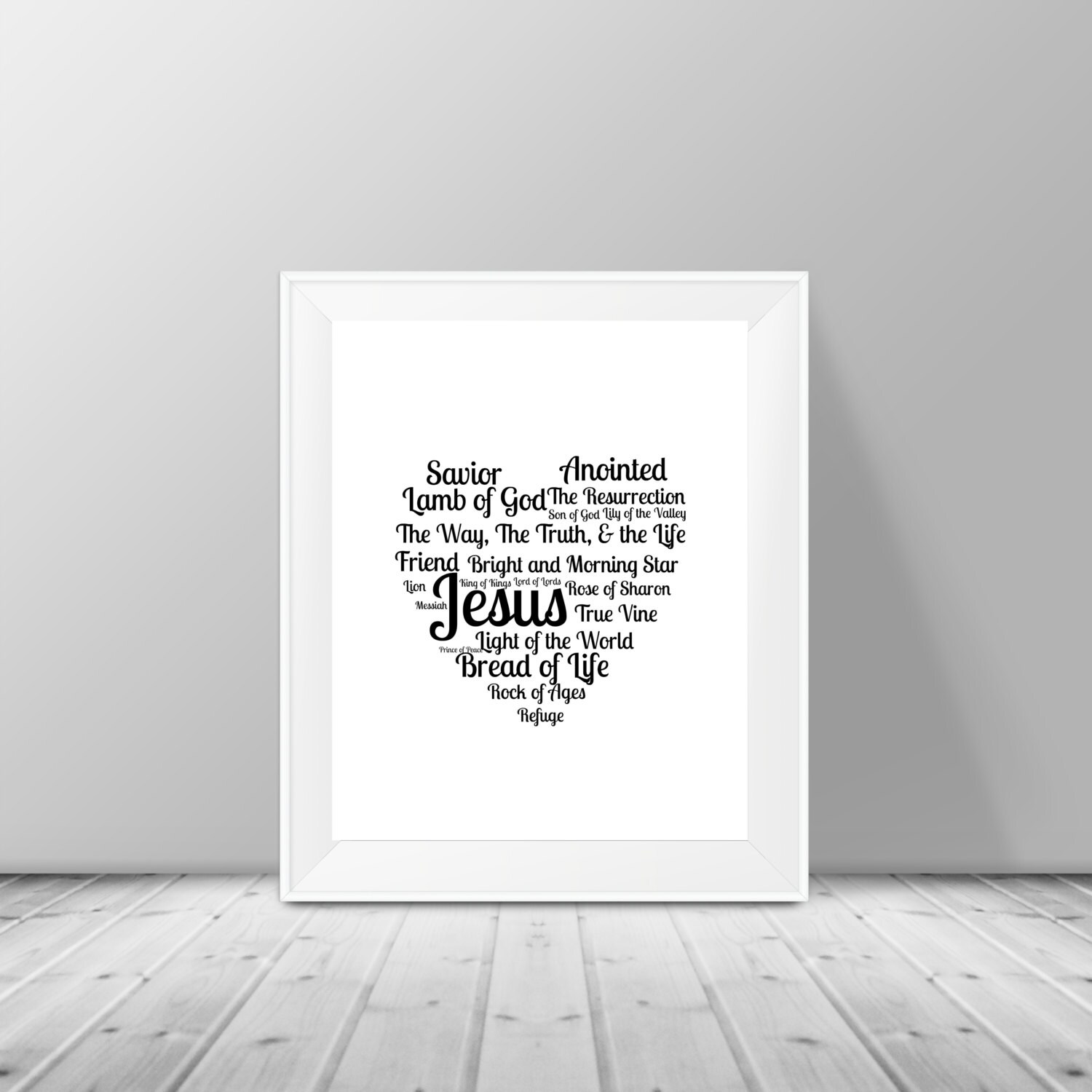 Jesus Typography, Scripture Print Digital File, Instant Download ...