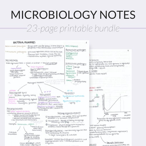 Microbiology Lab Study Guide Microbiology Notes Bundle - Etsy