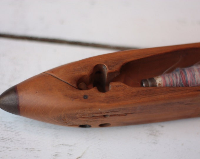 Antique French Wooden Weaving Spindle or Shuttle Cottage - Etsy