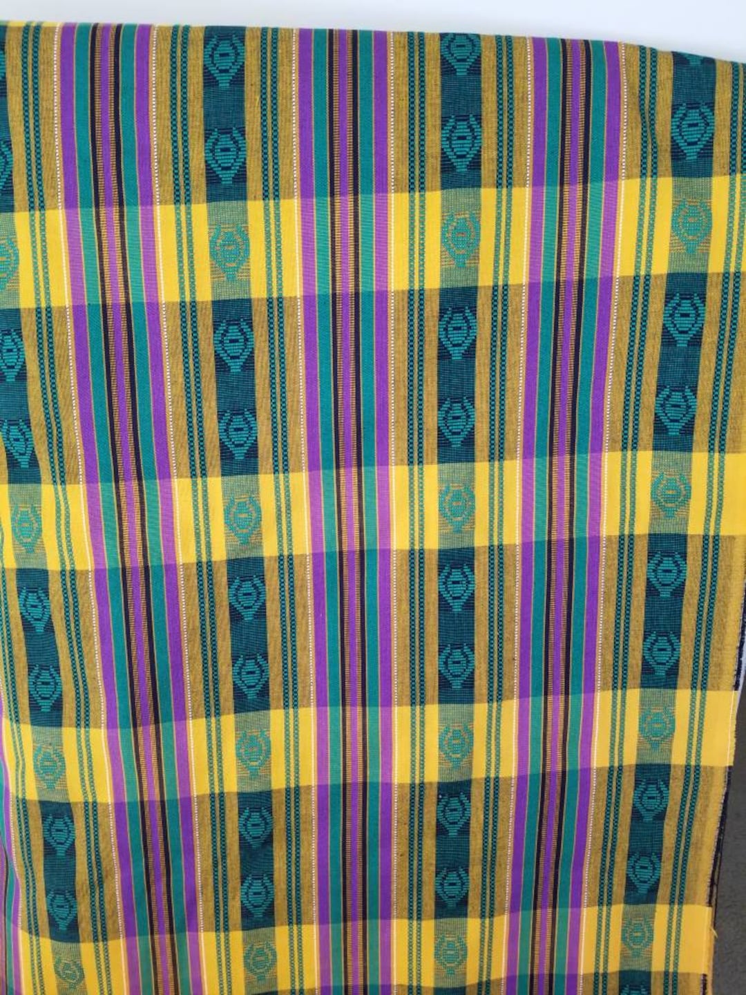 Authentic Ghanaian Kente Woven on the Broad Loom. Ghanaian Kente. Sold ...
