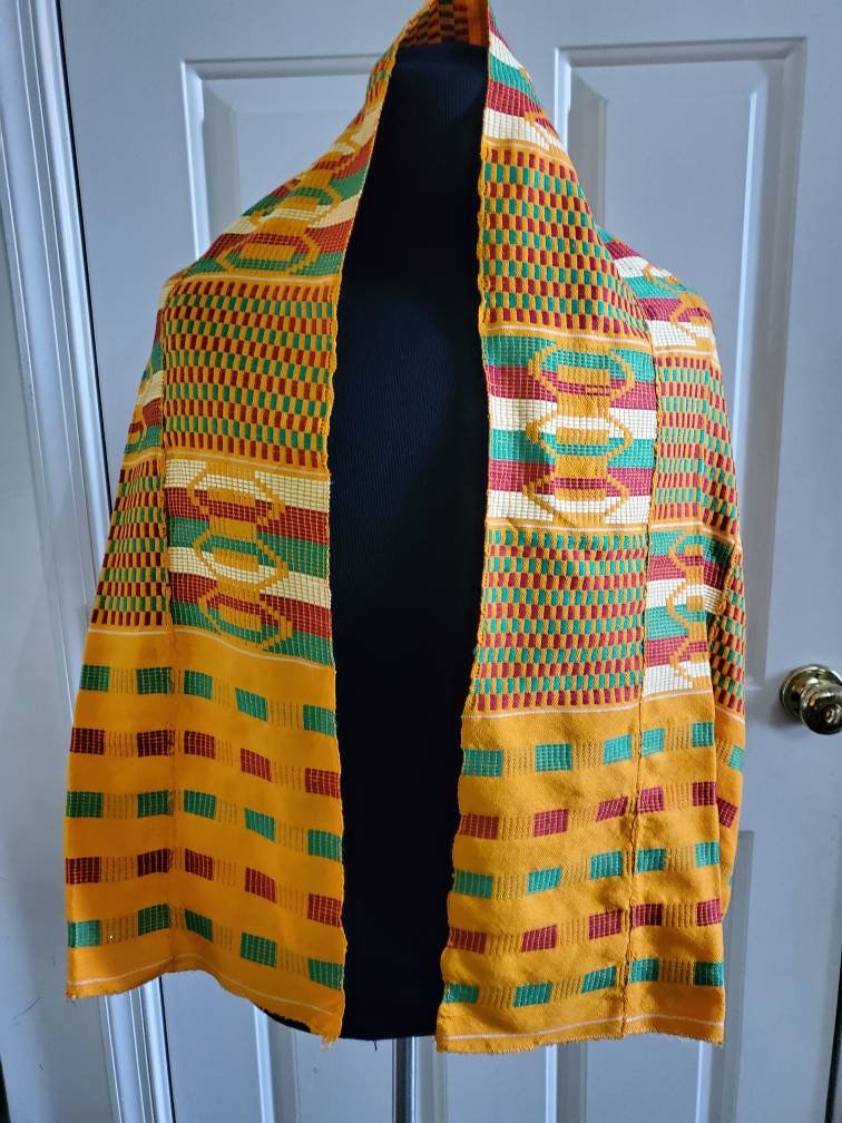 Authentic Ghanaian Woven Kente Stole/ Kente Shawl/ Kente Table | Etsy