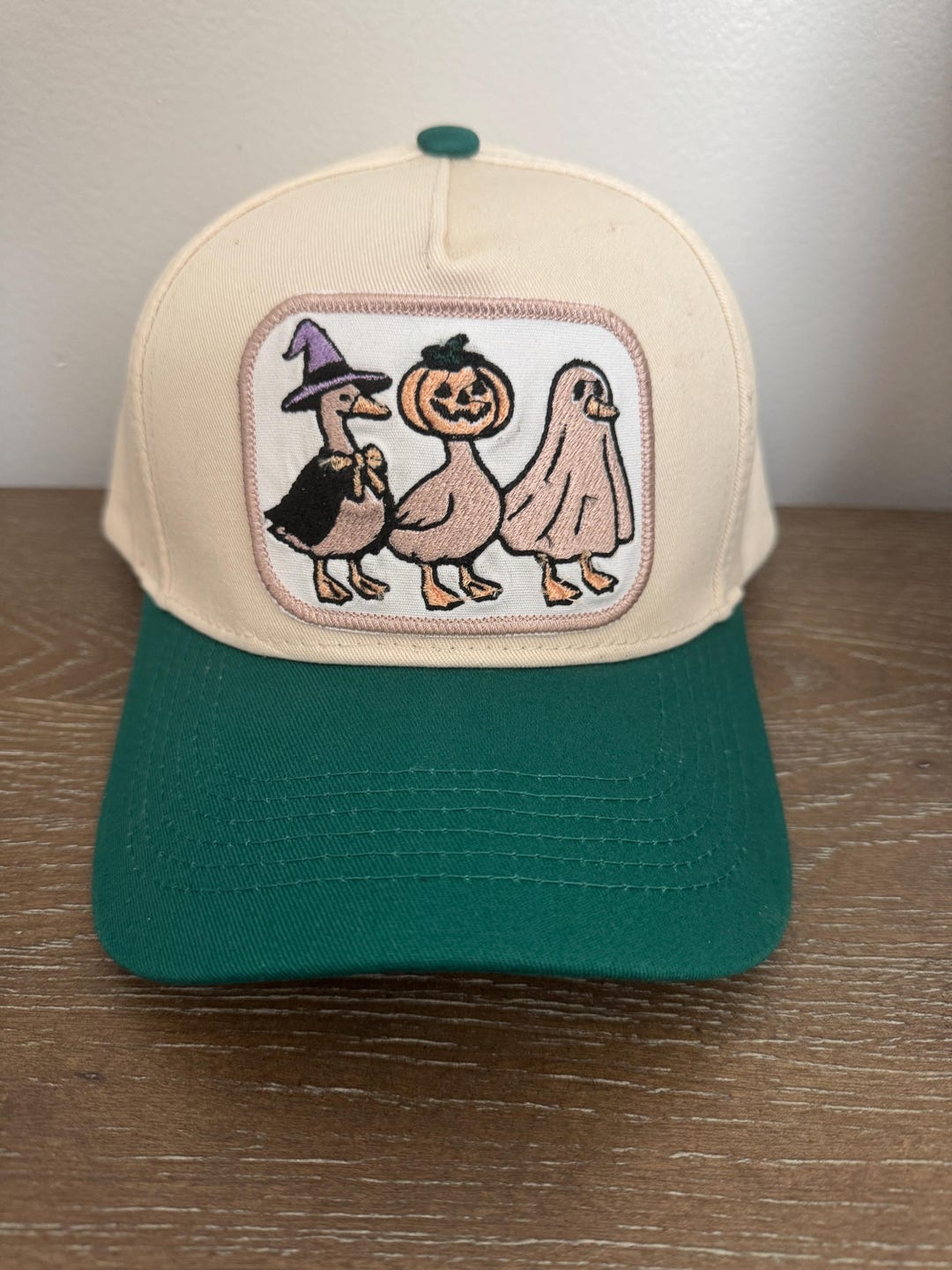 Duck Duck Ghost Hat – Halloween Duck Trucker Hat – Embroidered Spooky ...