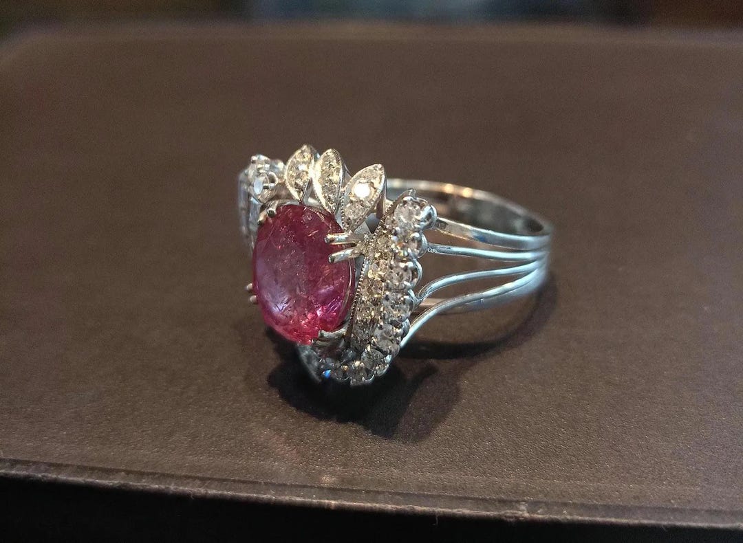 Art Deco Ruby and Sapphire Rings - Etsy