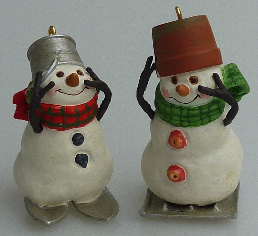 Hallmark Snowman Keepsake the Snowmen of Mitford Ornament Set of 2 Jan ...
